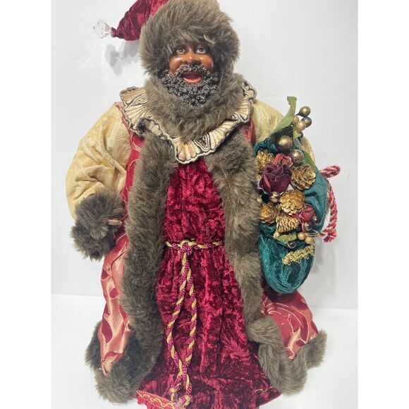 Black Santa Tree Topper